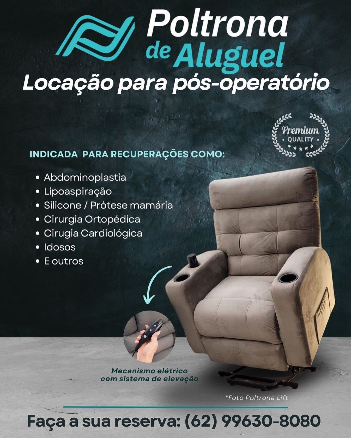Poltrona Pós Cirúrgica - Poltrona de Aluguel